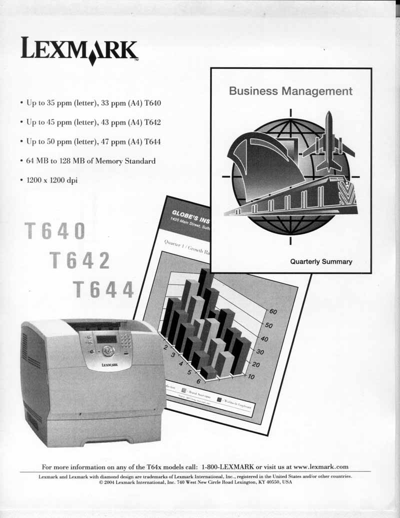 Lexmark Optra T644 4061-410 20G0300 Ntwk Laser Printer