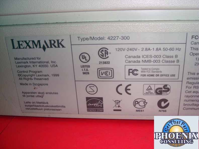 IBM LEXMARK 4227-300 PLUS 13L0001 Matrix Forms Printer